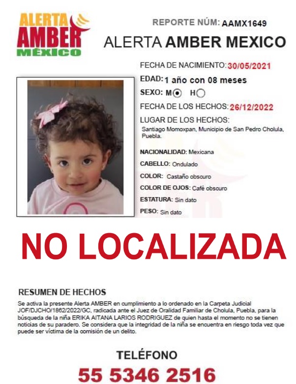 Alerta Amber México On Twitter Ha Transcurrido El Tiempo De Vigencia