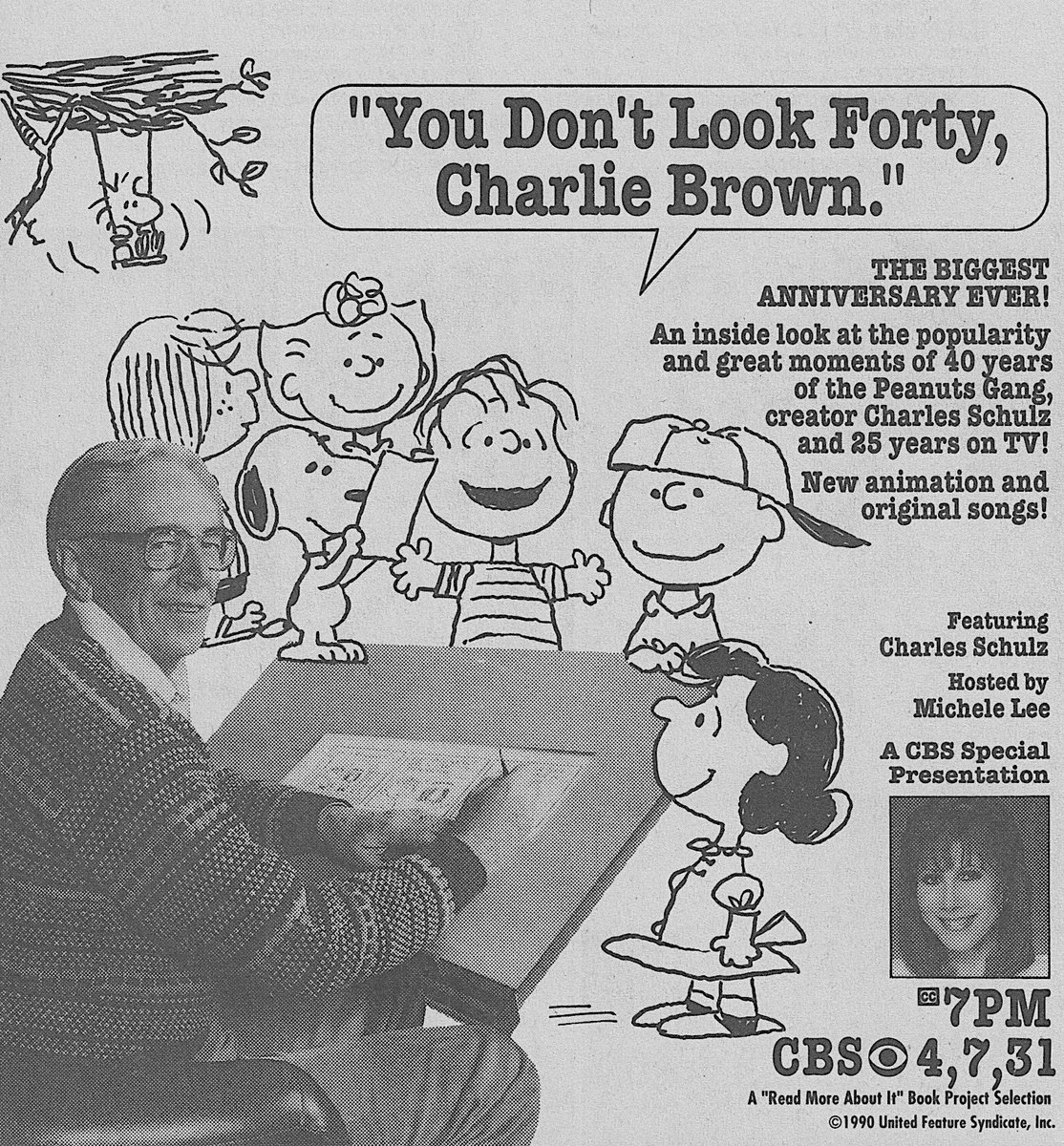 RetroNewsNow on Twitter: "📺CBS Primetime, February 2, 1990: — ‘You Don’t Look 40, Charlie Brown’"