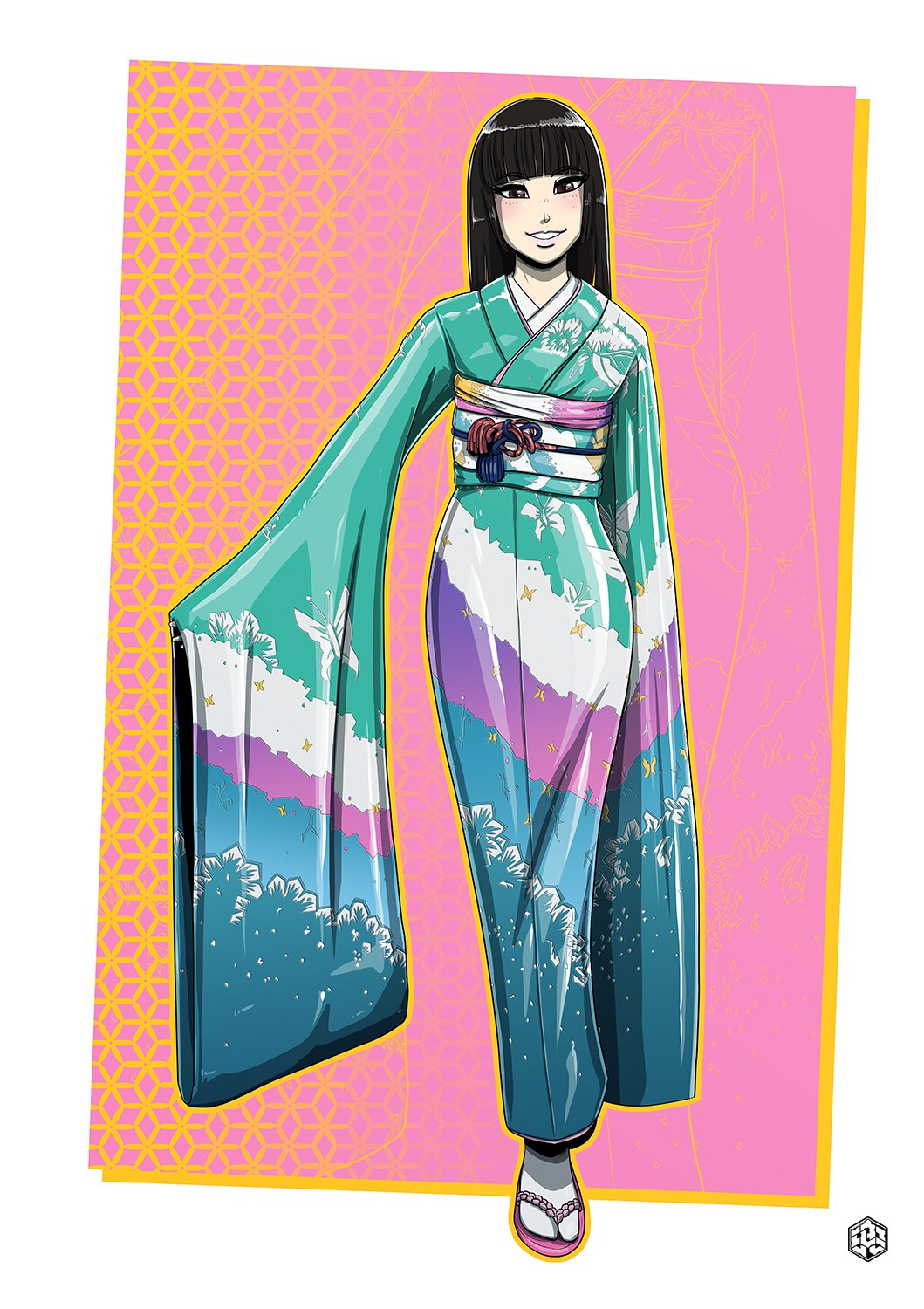 Suzuki Atsuko on Twitter: "New art time, once again from @BabelonyToni with Atsuko in a kimono ...