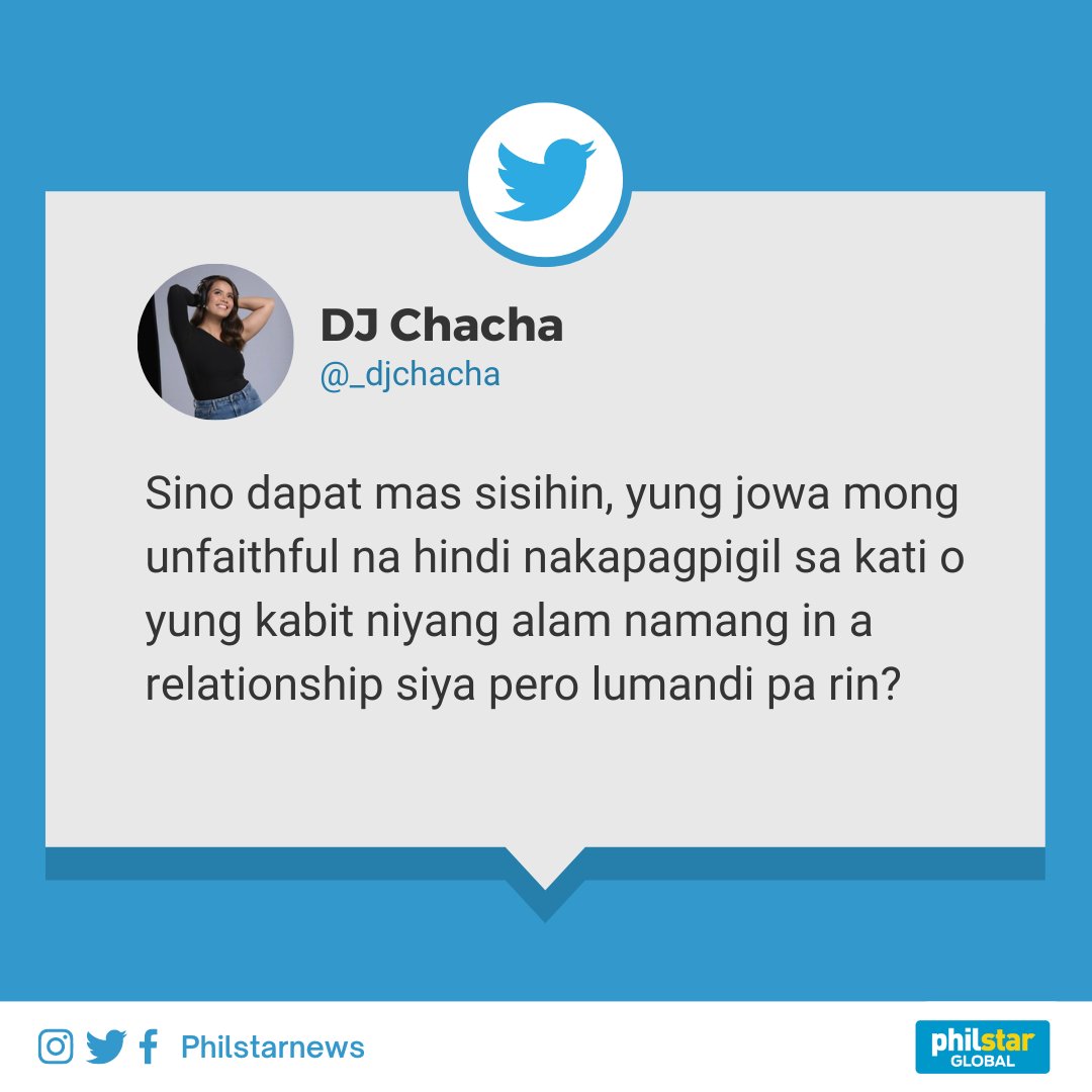 Philstar.com on Twitter: "‘SINO DAPAT MAS SISIHIN?’ This question posed by DJ Chacha about ...