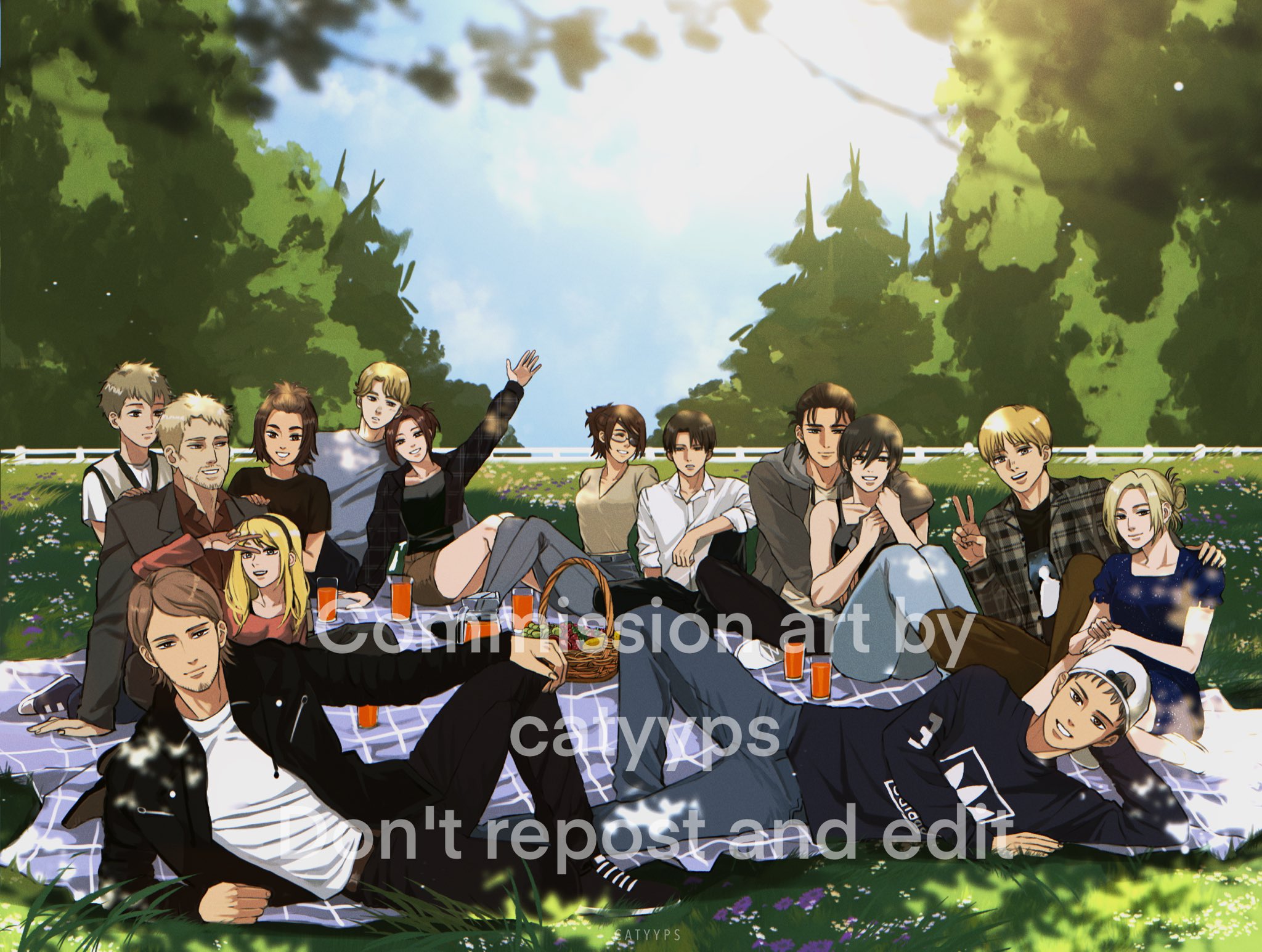 Catyyps 🙏working on commis🙏 on Twitter: "Couple commissions Poor Jean and Connie 😂 #snk #aot # ...