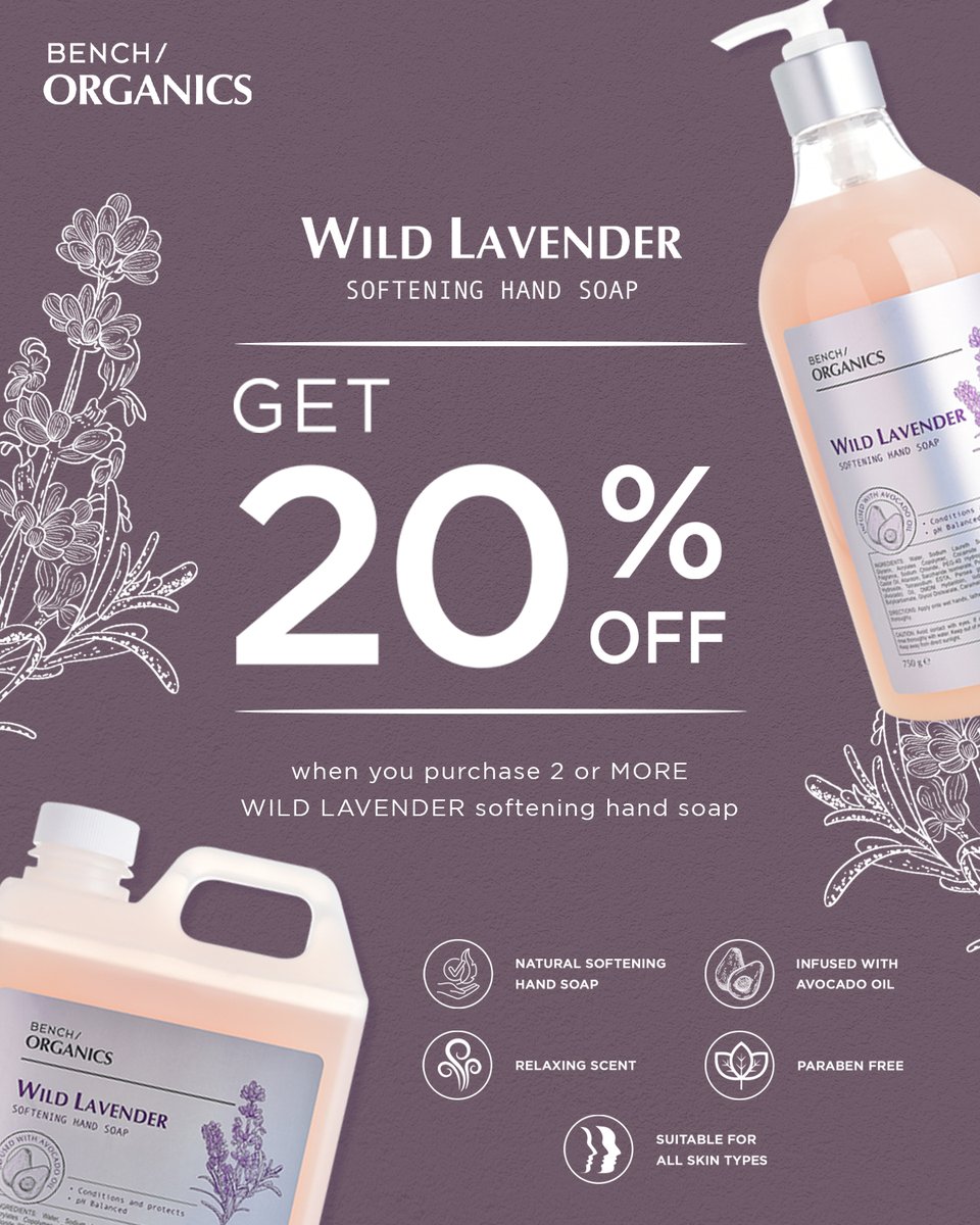 Enjoy 20% OFF when you buy two (2) of our newest BENCH/ Organics Wild ...