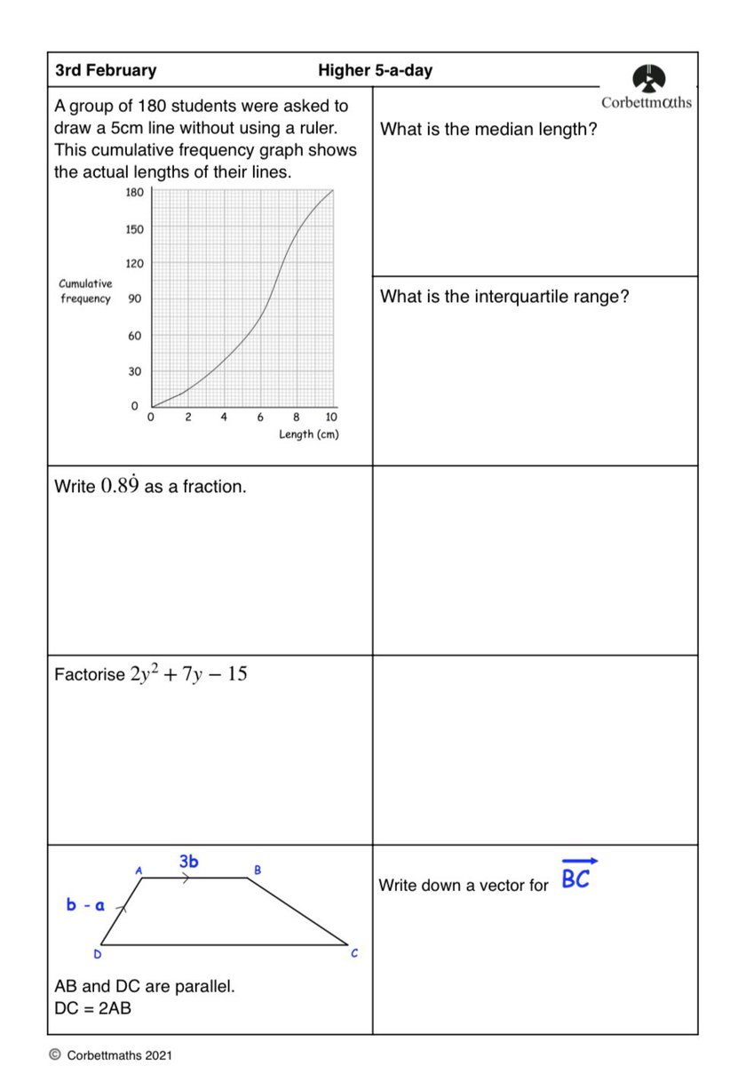 Estimating With Corbettmaths