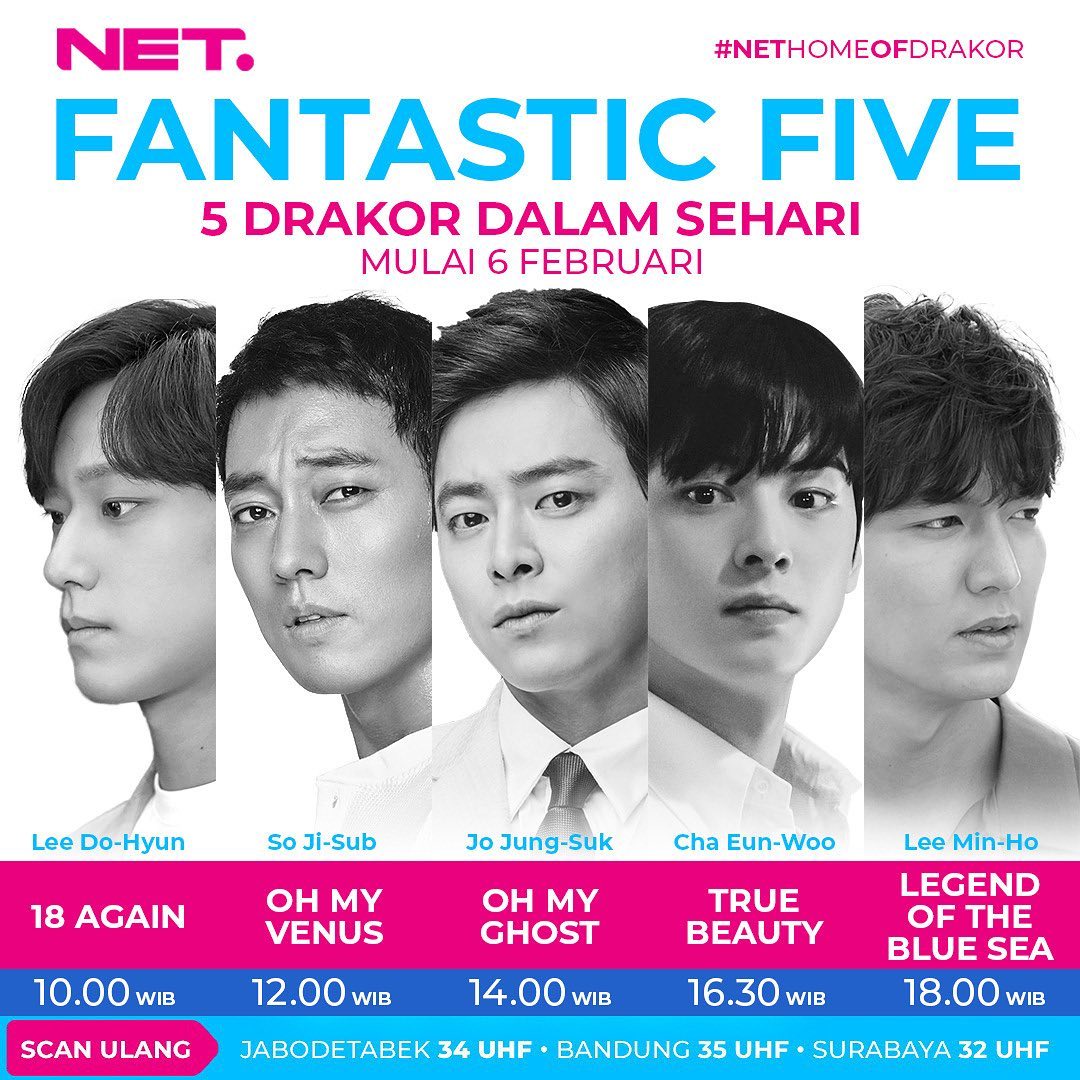 K-Drama Menfess on Twitter: "•kdm• ada 5 drakor sekaligus nih di net tv mulai 6 Februari nanti ...