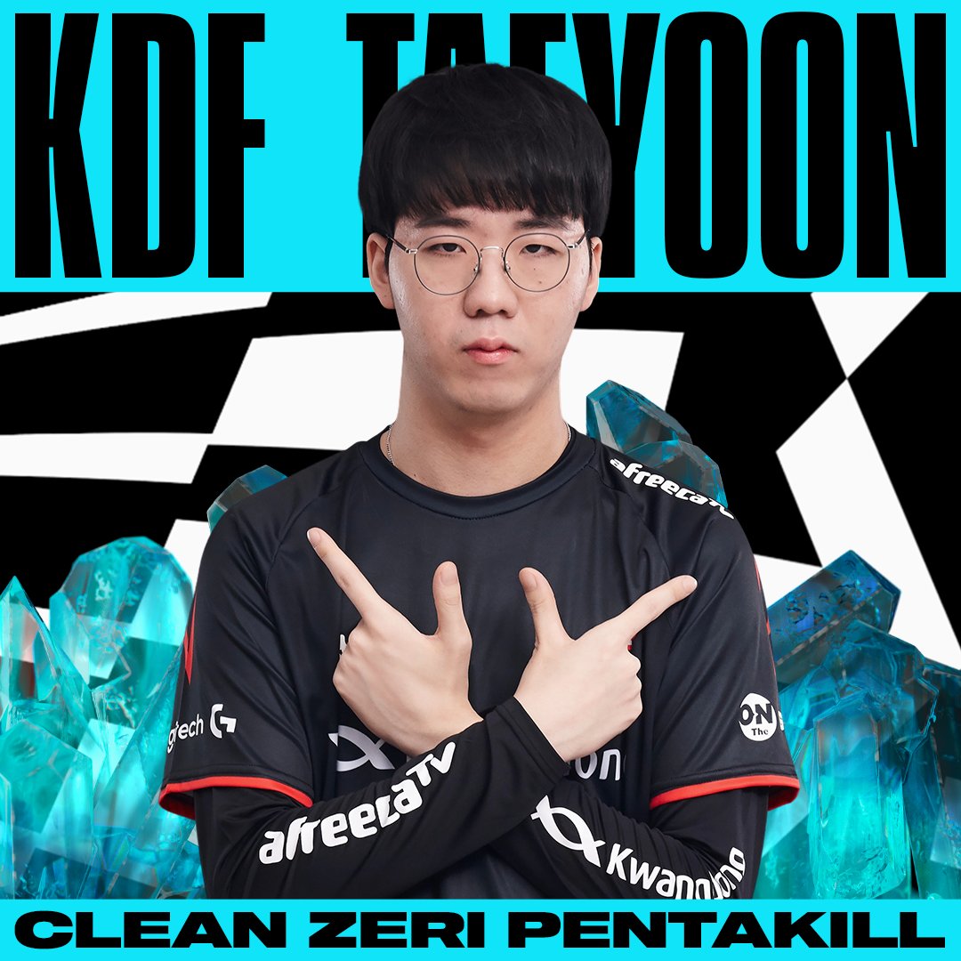 LoL Esports on Twitter: "Taeyoon's PENTAKILL to put @KDF_LoL on the board! #LCK ⚡ https://t.co ...