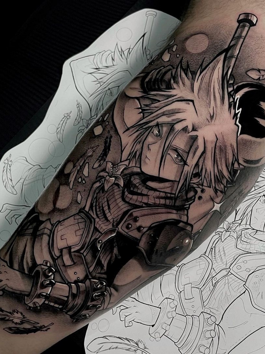 Ff7 Cloud Tattoo