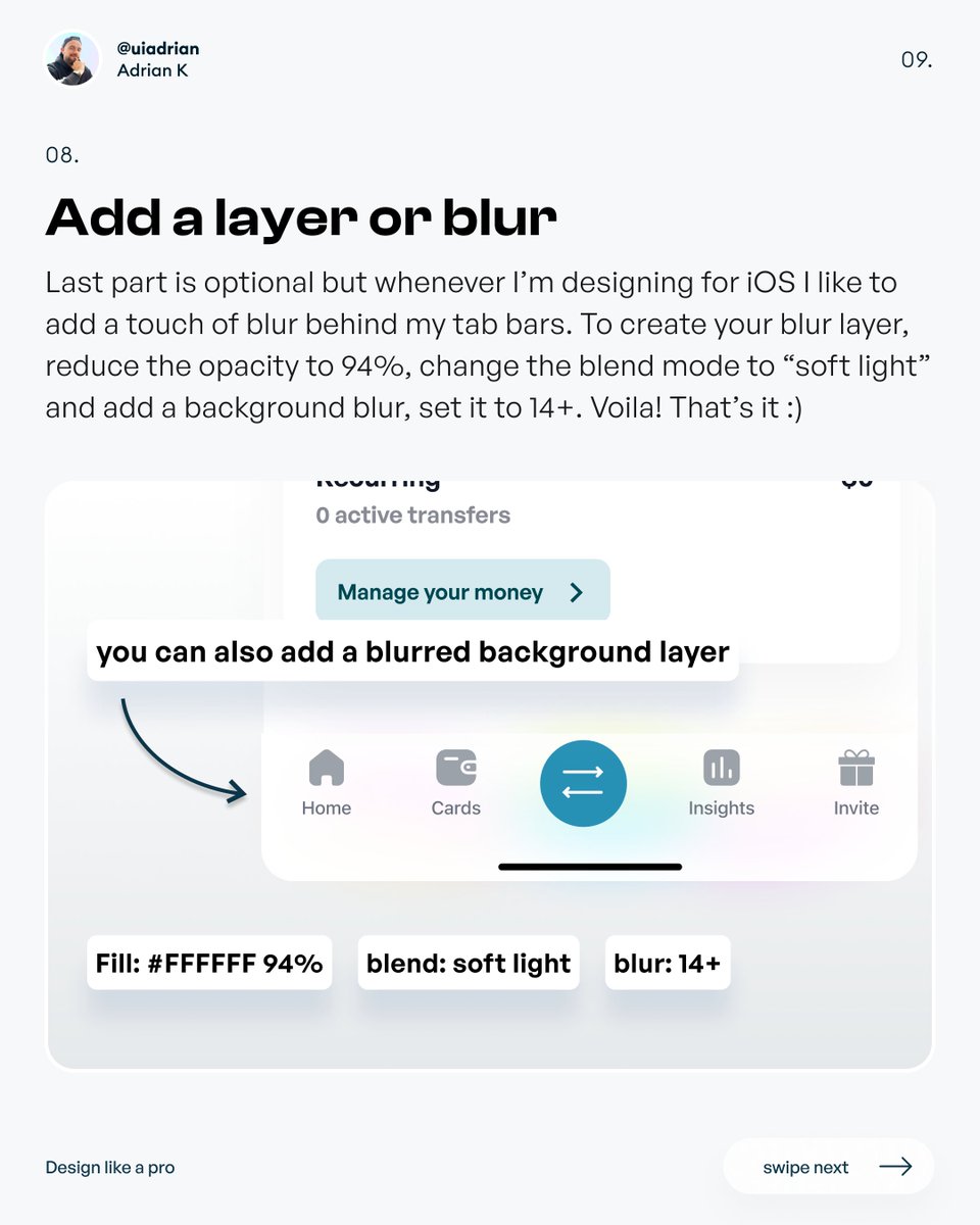 How to design tab bars in figma👇 - Thread from UI Adrian @uiuxadrian ...