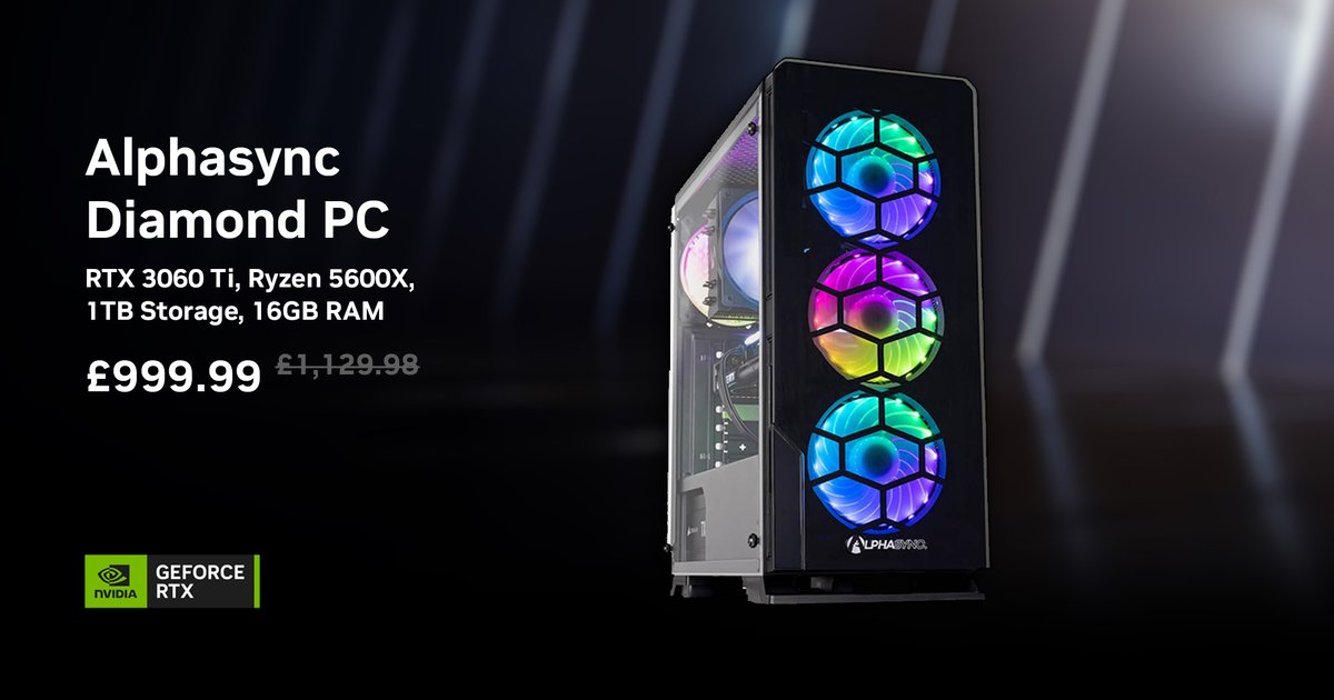 NVIDIA GeForce UK on Twitter: "Save £129.99 on the AlphaSync Diamond Gaming PC at @Ebuyer. Now £ ...