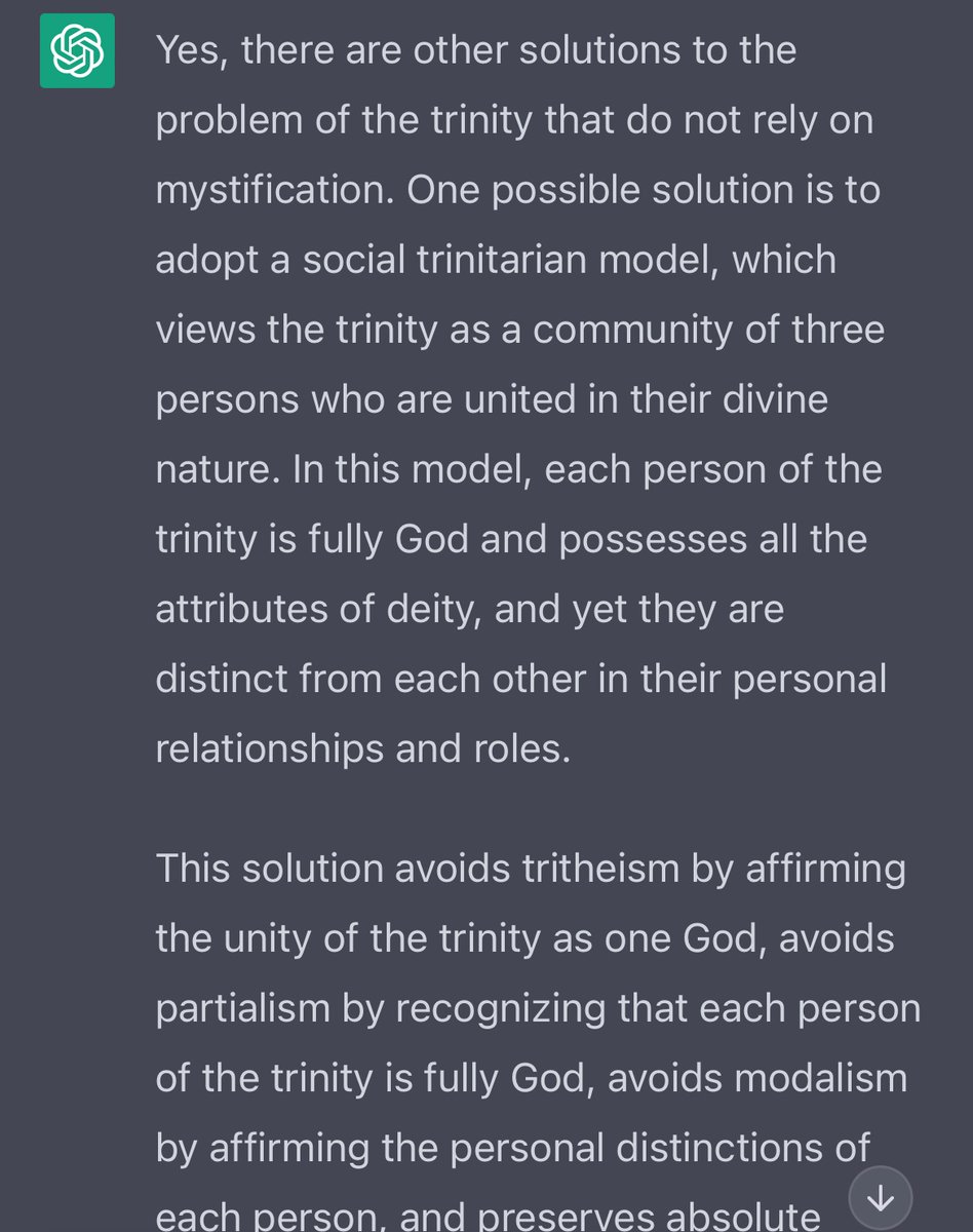 ChatGPT attempts to solve the logical problem of the trinity 😐 (1/7 ...