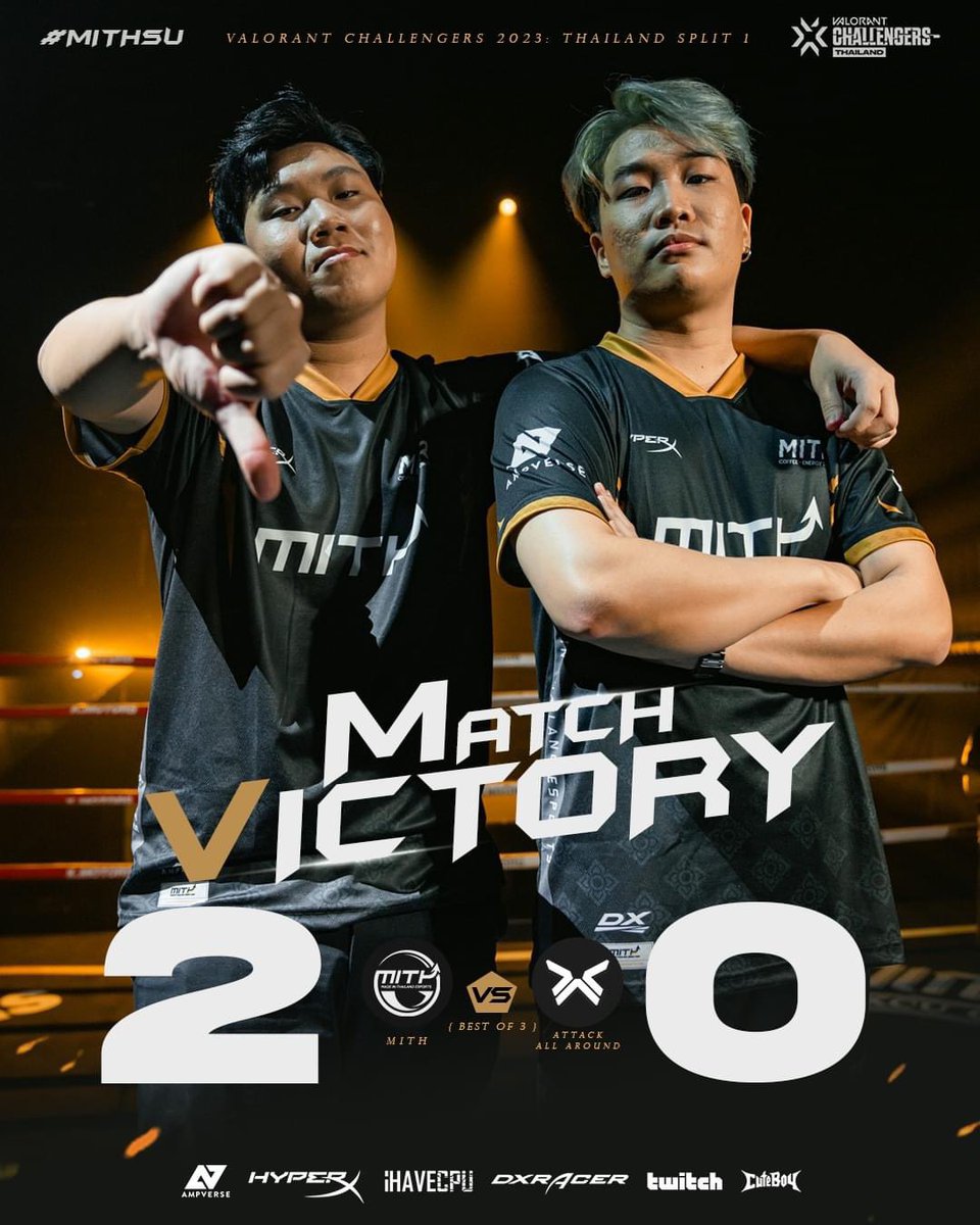 MiTHeSports on Twitter: "เอาอะไรมาฉุด ก็หยุดเราไม่อยู่ ! MiTH ปิดเกมเอาชนะ Attack All Around ไป ...