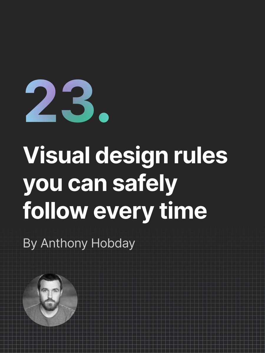 23 Visual design rules you can safely follow every time 👍 By ...