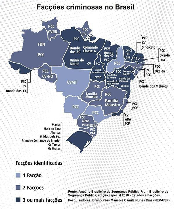 Mapasegeografia On Twitter Mapas Das Principais Facções Criminosas Em