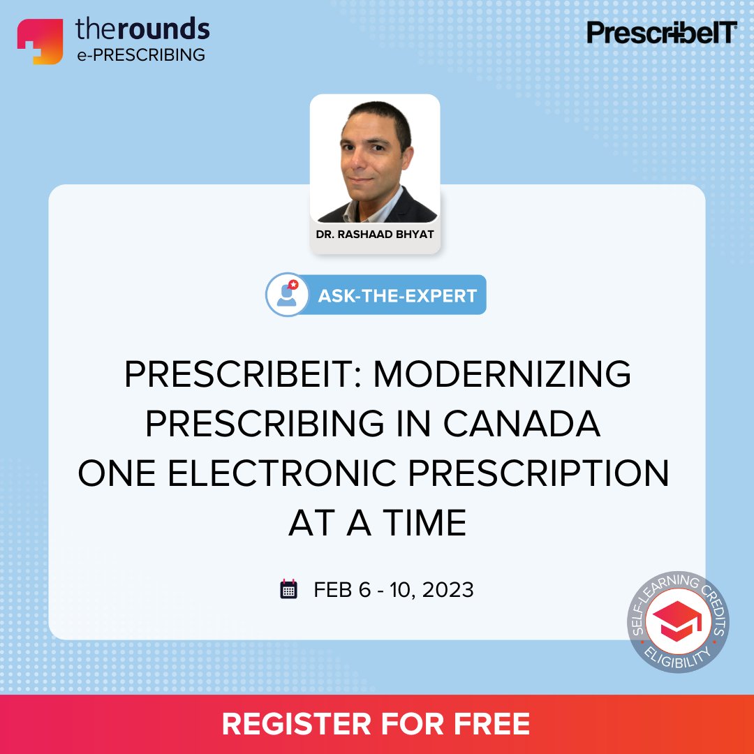 The Rounds 🩺 on Twitter: "🗓 NEXT WEEK 🗓 In partnership with @Infoway and @PrescribeIT_CA, join ...