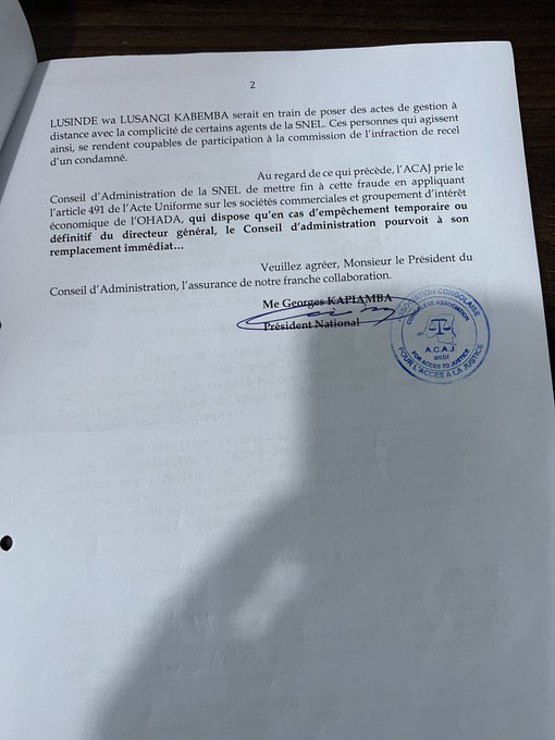 Les Defis Congolais on Twitter: "RDC-Dossier SNEL: Alors que son Président affirmait détenir des ...