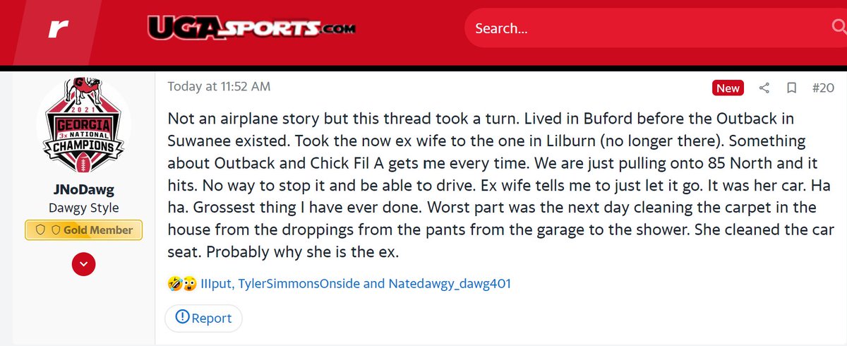 Message Board Geniuses on Twitter: "#Georgia fans are back with more stories about pooping their ...