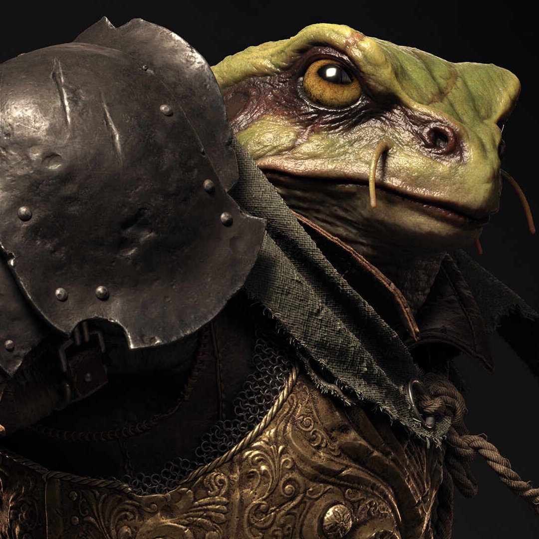 ZBrush on Twitter: "Elden Frog - A re-imagination of Frog from Chrono Trigger in the world of ...