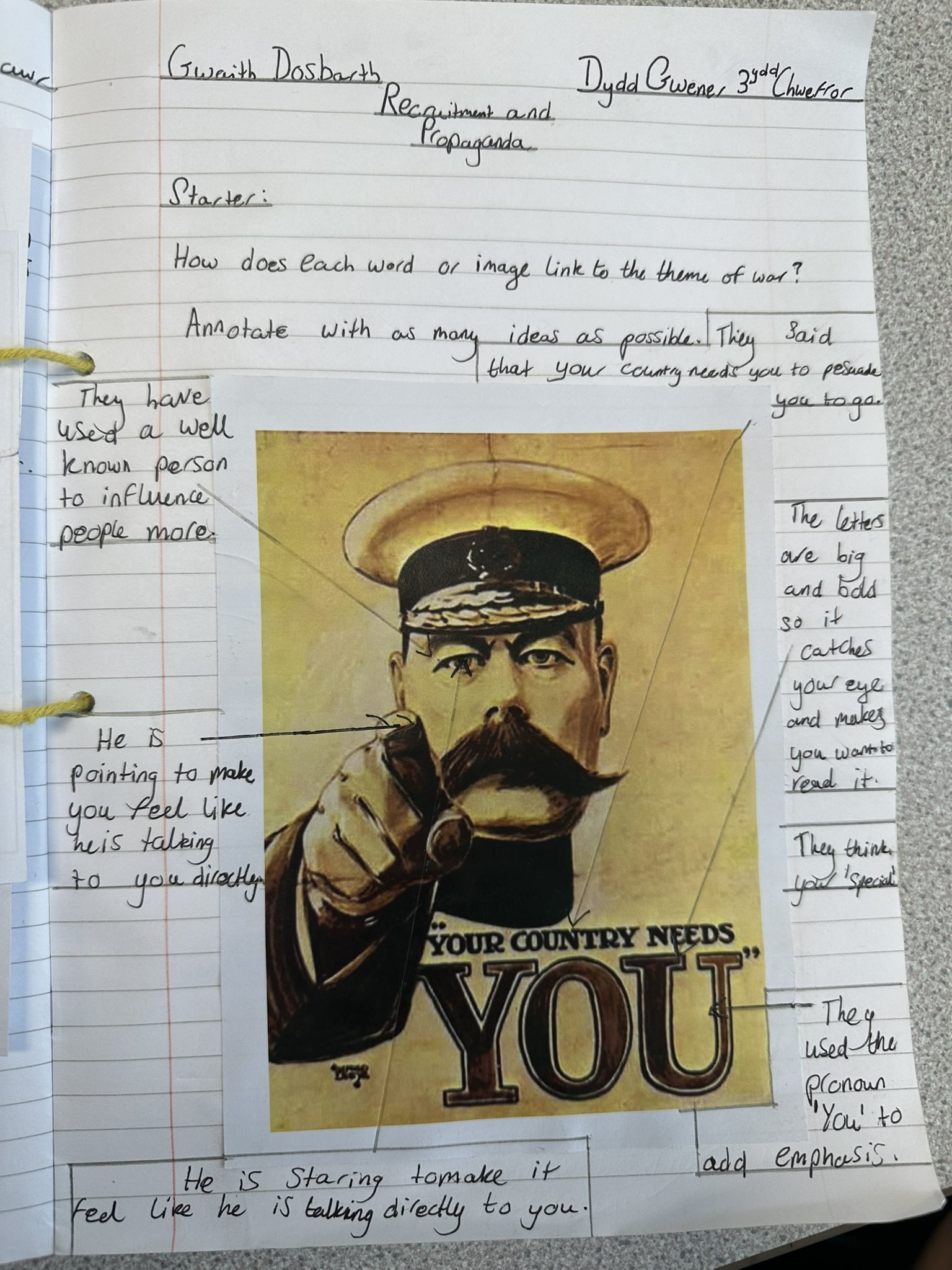 Miss Turner on Twitter: "WW1 recruitment poster analysis with year ...