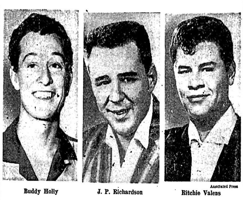 Retronewsnow On Twitter On February 3 1959 Buddy Holly Jp ‘the Big Bopper Richardson And