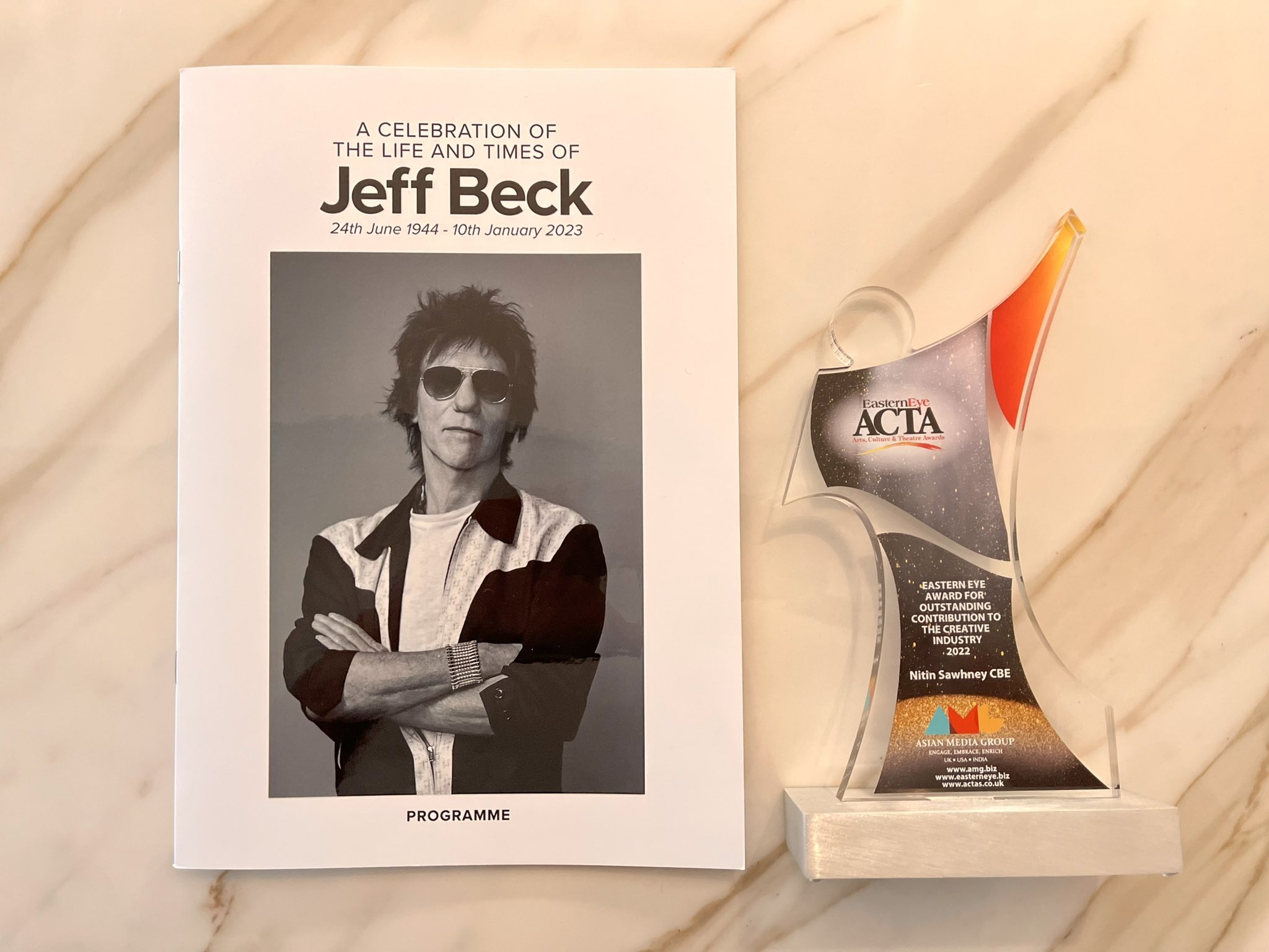 Nitin Sawhney on Twitter: "So the “nice event” I mentioned yesterday was to belatedly (postponed ...