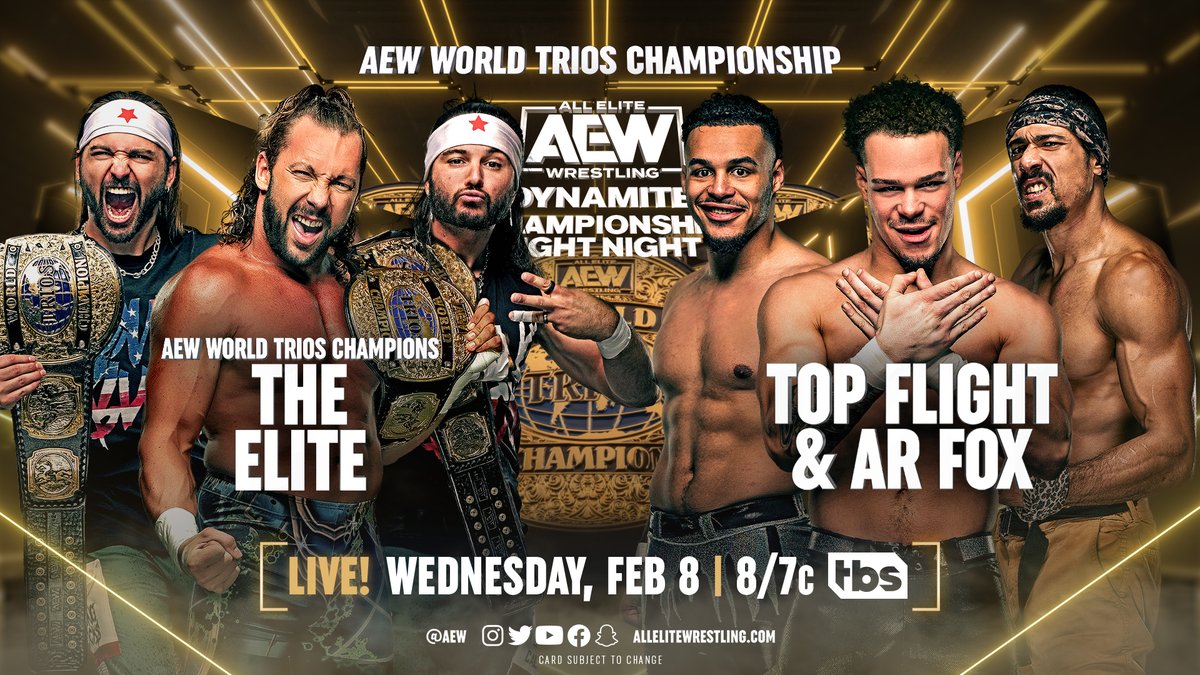 All Elite Wrestling on Twitter: "The #AEW World Trios Championship Titles will be on the line ...