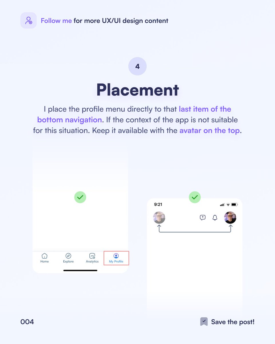 Profile menu is a really common screen within mobile apps and web-based ...