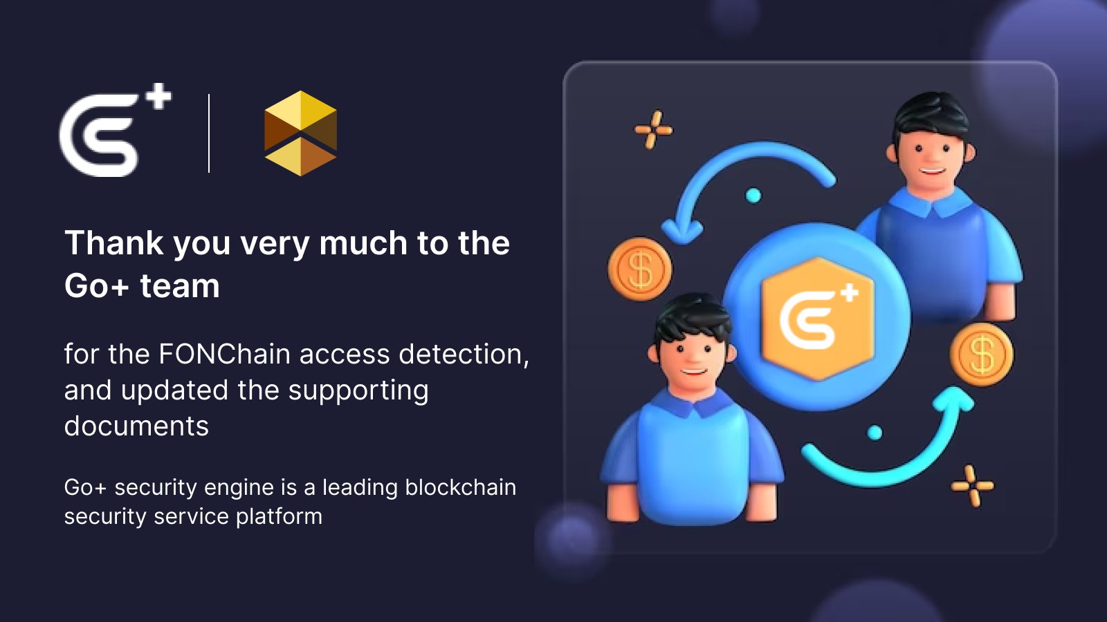 FON Chain on Twitter: "🙏Thank you very much to the Go+ team ♻️for the FONChain access detection ...