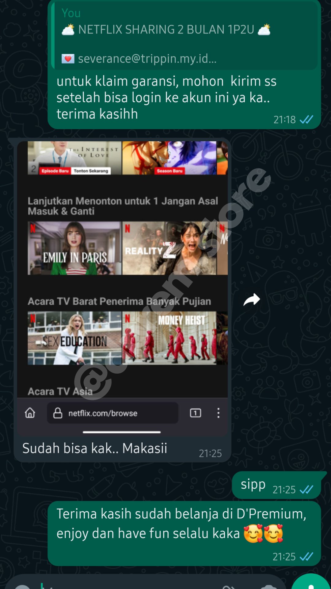 netflix, vidio, wetv, premium apps, racun shopee (@dprem_store) / Twitter