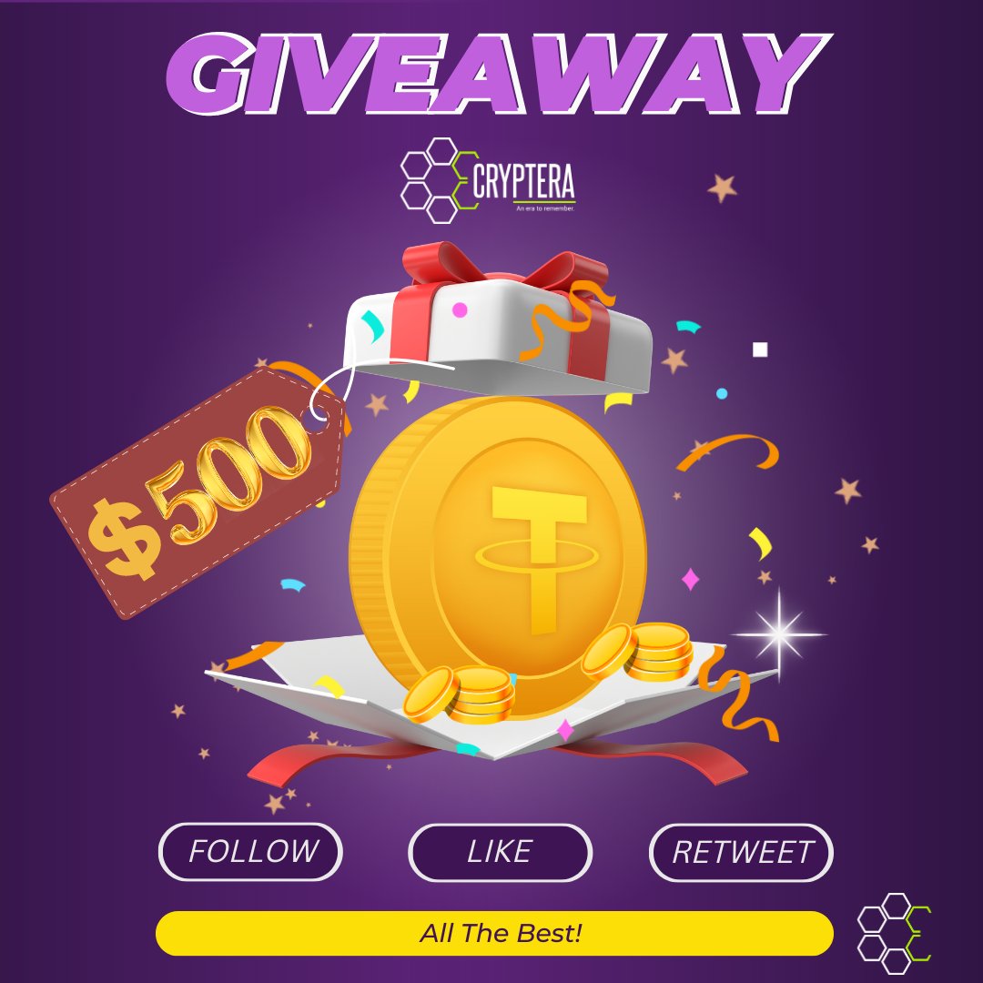 TheCryptera on Twitter: "🔸$500 Weekend Giveaway🔸 ($250 each to 2 Lucky Winners) Rules: 1️⃣ ...