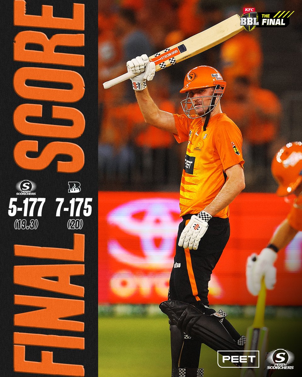 Perth Scorchers Crowned Bbl Champions For The Fifth Time Cricket One