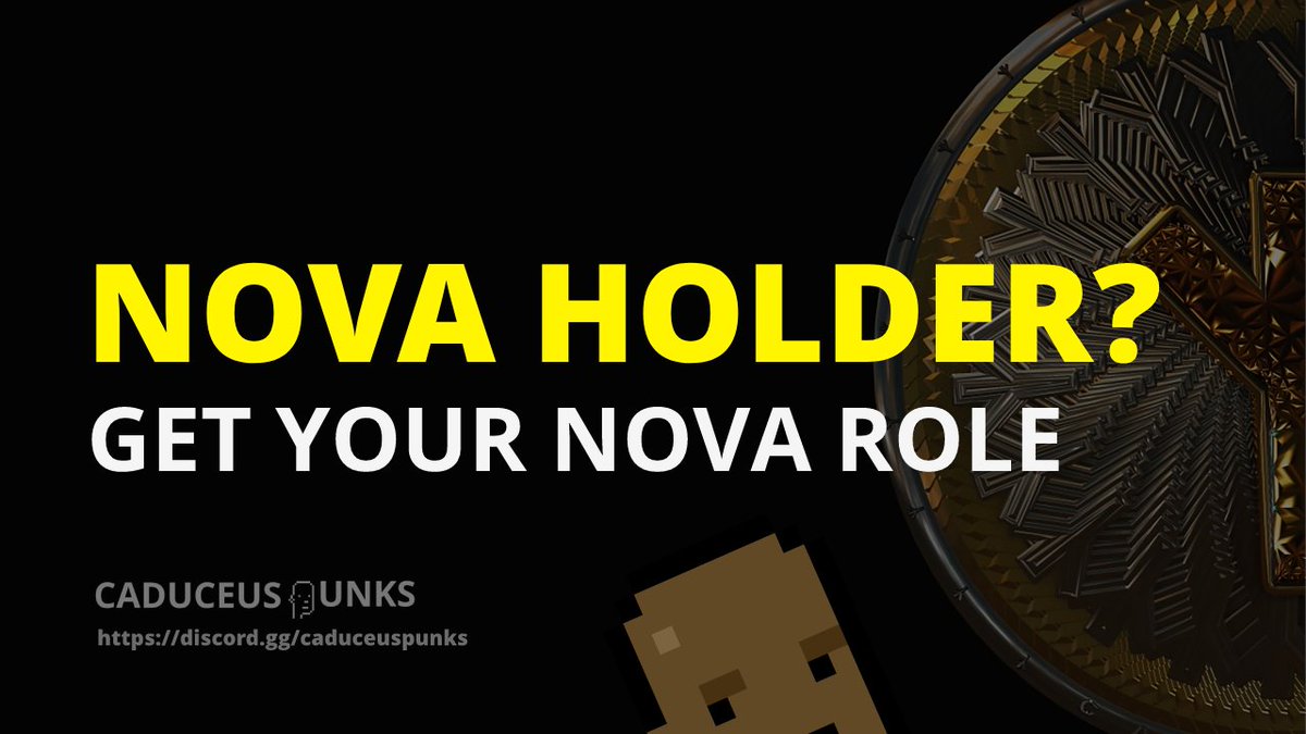 Caduceus on Twitter: "Caduceus Nova holders, verify your Nova NFT and receive a special role on ...