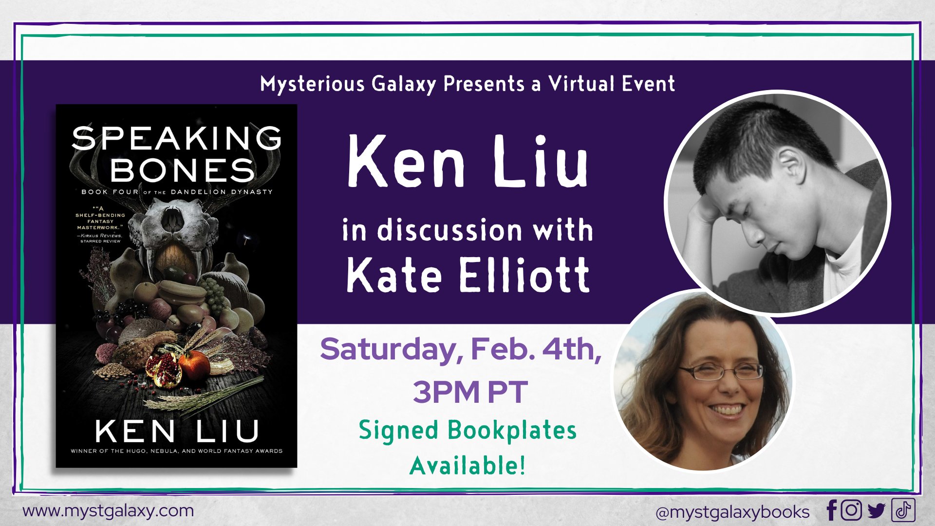Mysterious Galaxy on Twitter: "Today at 3 pm PT, we're hosting a virtual event with @kyliu99 ...