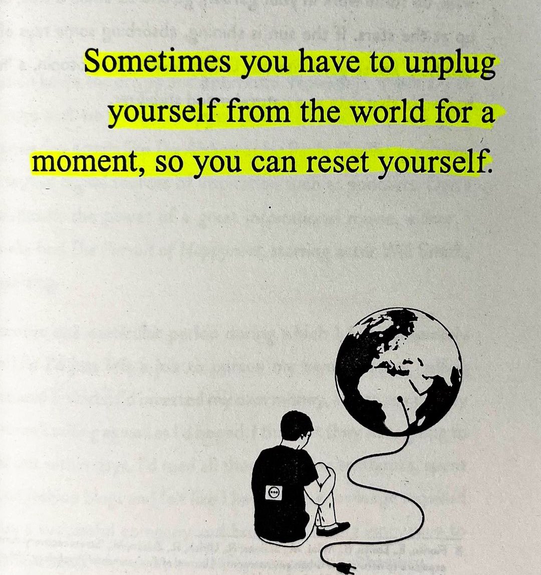 Mindset Reading 📚📈 on Twitter: "Sometimes you have to unplug yourself from the world for a ...
