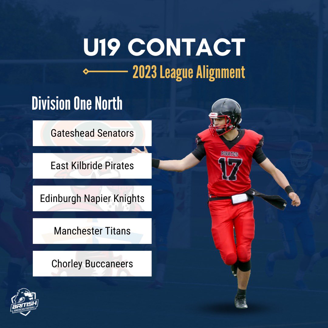 BAFA on Twitter: "Alignments and playing schedules for the 2023 U19 D1 contact season are now ...