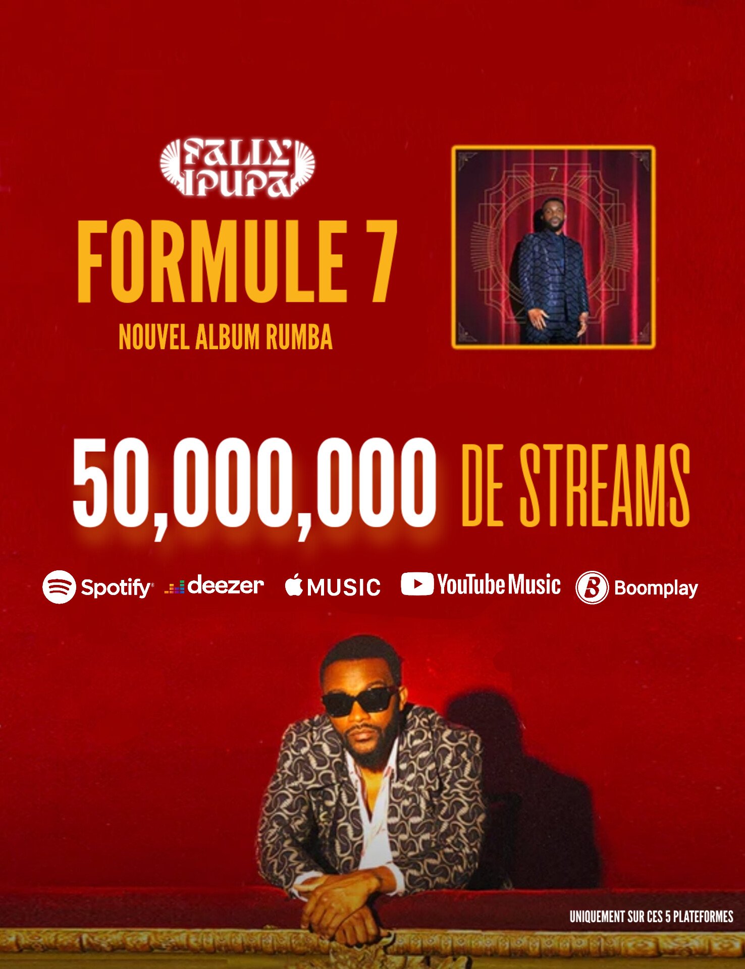 Fally Ipupa News on Twitter: "📊 L'album "Formule 7" cumule déjà 50,000,000 de streams uniquement ...
