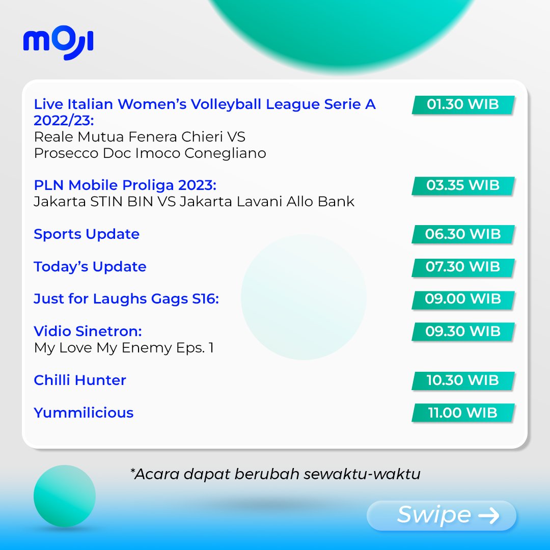 Its MOJI on Twitter: "Feel The New Excitement with Moji! Catat jadwal tayang program favorit ...
