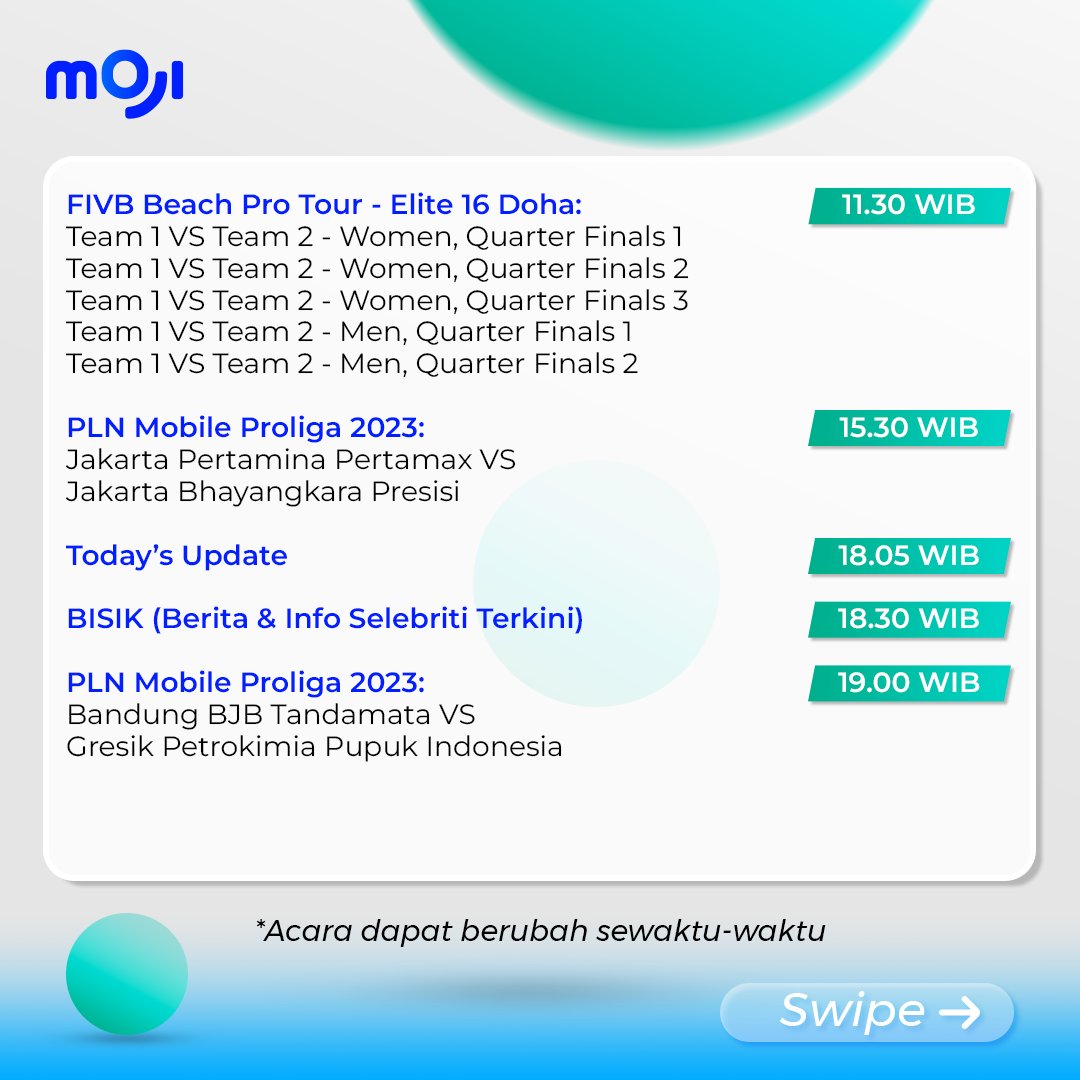 Its MOJI on Twitter: "Feel The New Excitement with Moji! Catat jadwal tayang program favorit ...