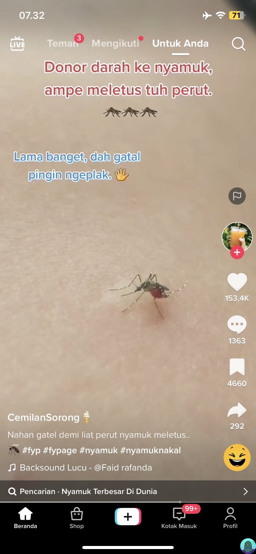 Tanyarl ㅡ Dilarang 🔞 on Twitter: "💚 ini nyamuk dbd kan? koq demi konten segininya yaa wkwkw gmn ...