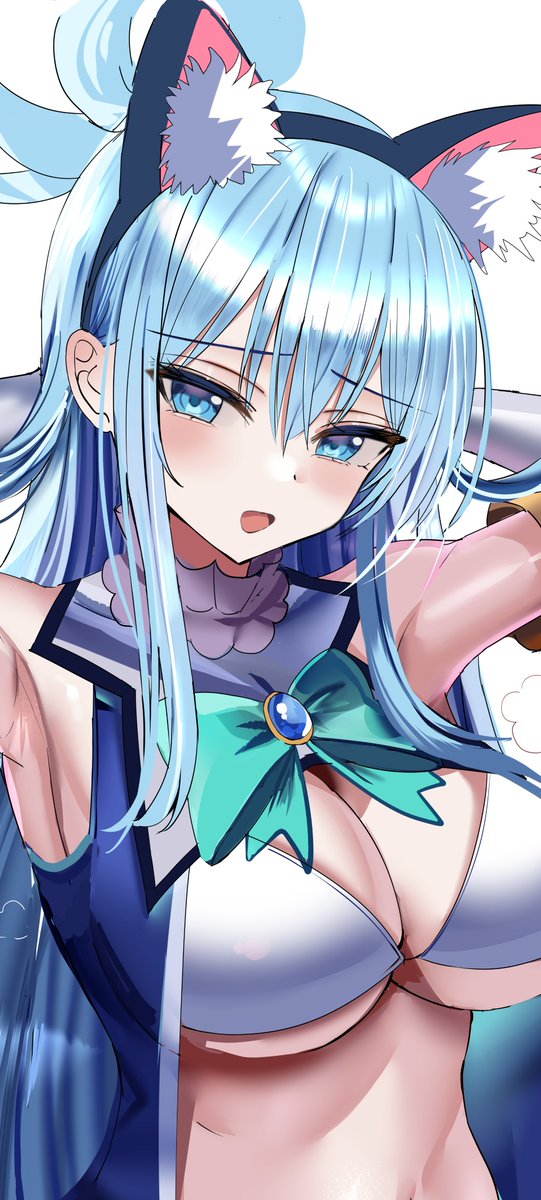 アクア(このすば) 「猫耳アクア様 H裸差分高画質|花咲方茶|pixivFANBOX 」|花咲🔞のイラスト