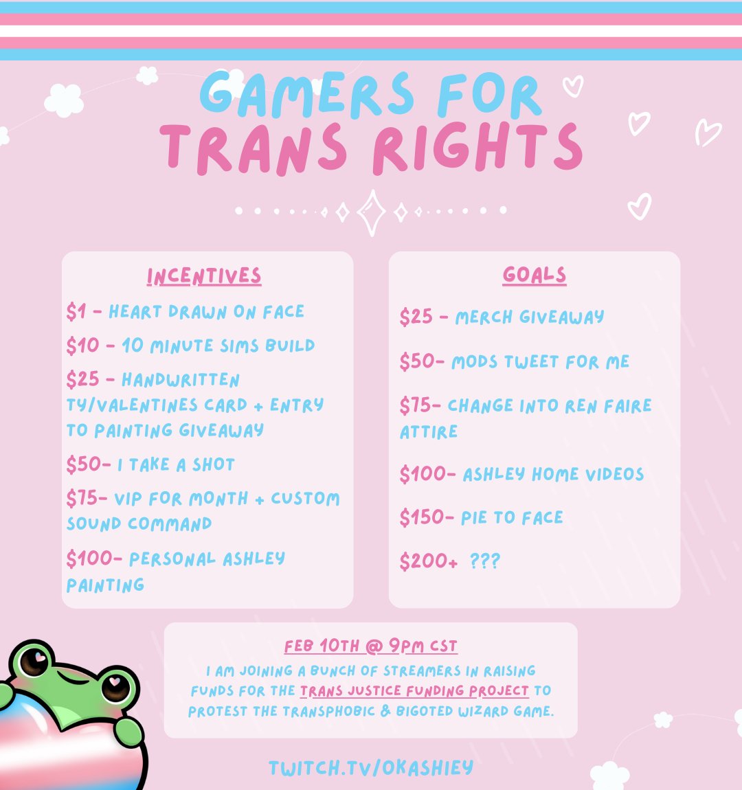 Ashley :) on Twitter: "Join us on Feb 10th at 9pm CST🏳️‍⚧️:)) #g4tr"