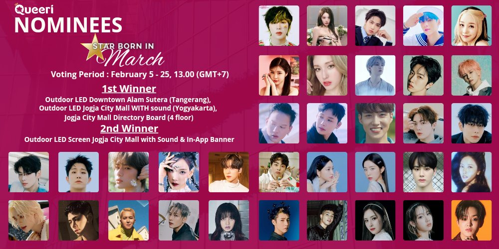 QueeRI on Twitter: "👥Star Born in March NOMINEES👥 #HASUNGWOON #SAKURA #LIEN #BX #HIKARU #DAYEON ...