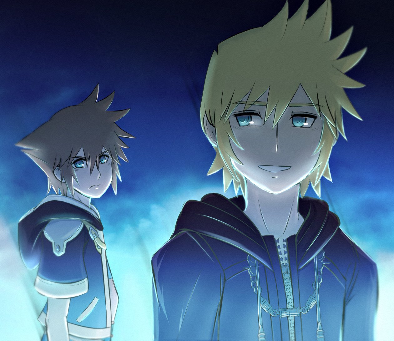 Kingdom Hearts Roxas And Sora Drawing