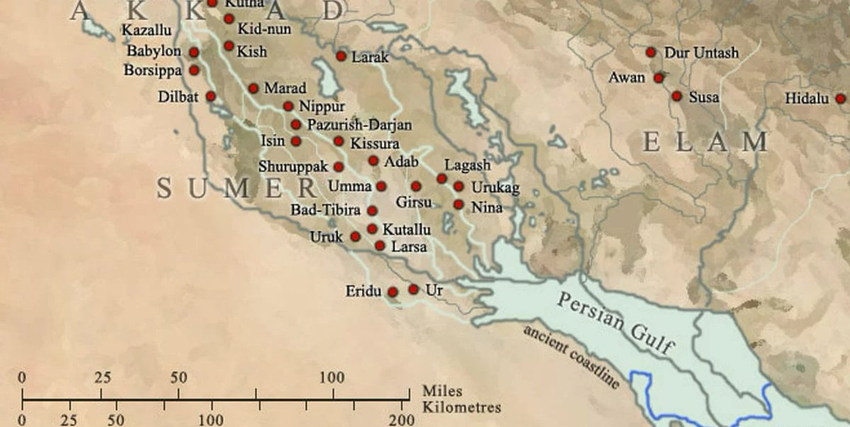 ️ Ur, Uruk, Eridu, Lagash y Nippur fueron algunas de las primeras ...