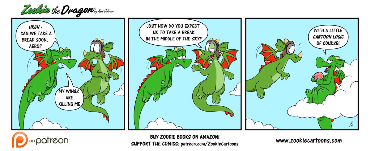 Zookie the Dragon on Twitter: "No.333 Cartoon Logic #zookie #webcomic #dragons"