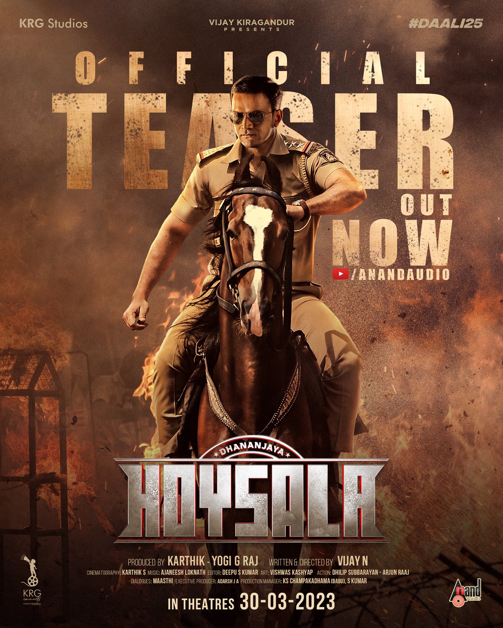 Rishab Shetty on Twitter: "ಖಡಕ್ ಗುರುದೇವ್ ಹೊಯ್ಸಳ - Lets welcome him from 30th March 2023 🤩 🔗 ...