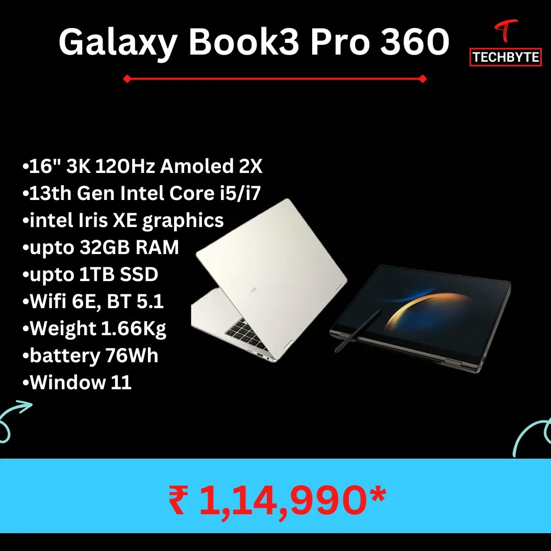 techbyte on Twitter: "Samsung galaxy Book3 launched Pre-booking started #Samsung #galaxybook # ...