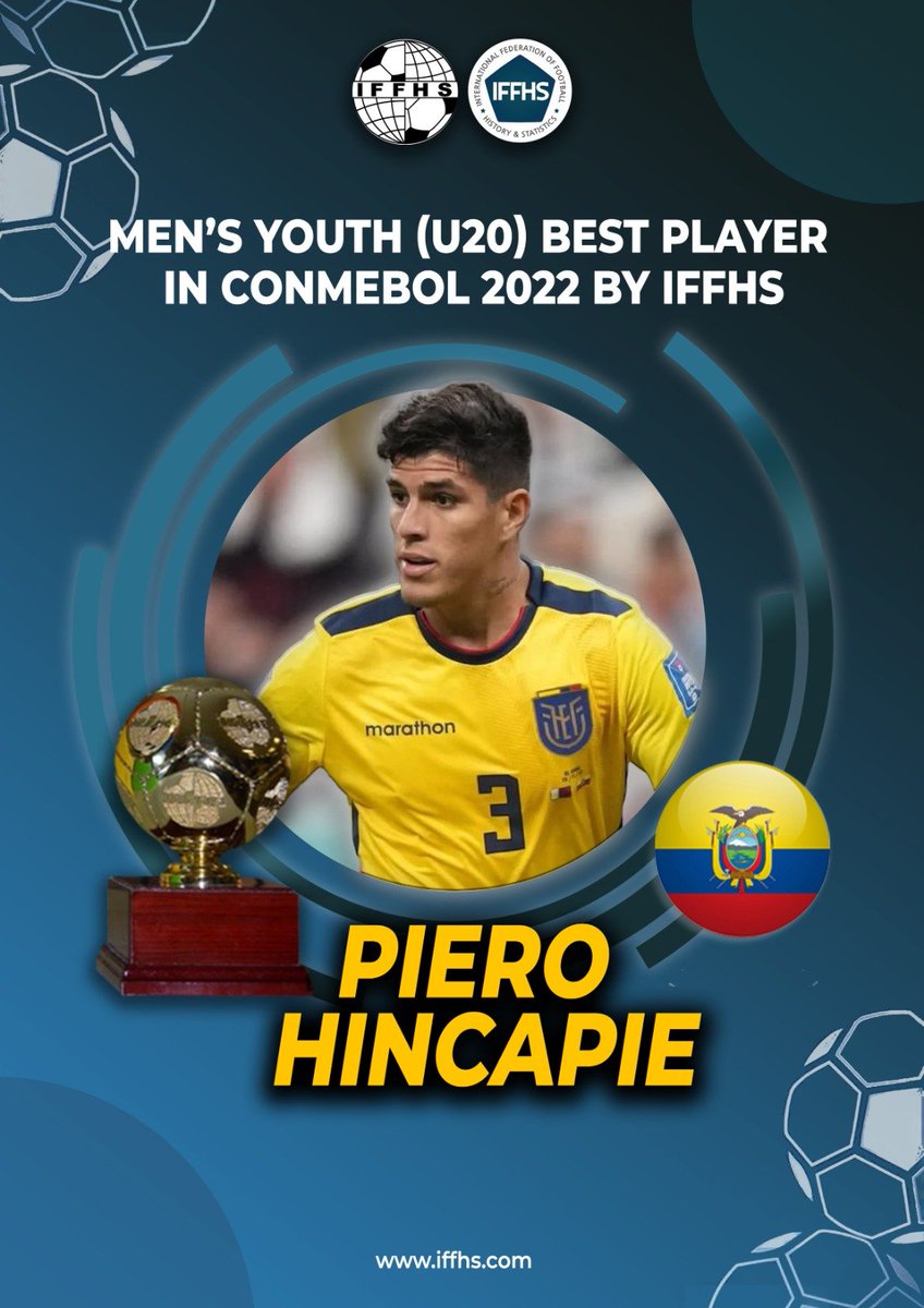 IFFHS on Twitter: "IFFHS MEN'S CONTINENTAL YOUTH (U20) BEST PLAYERS 2022 - CONMEBOL For more ...