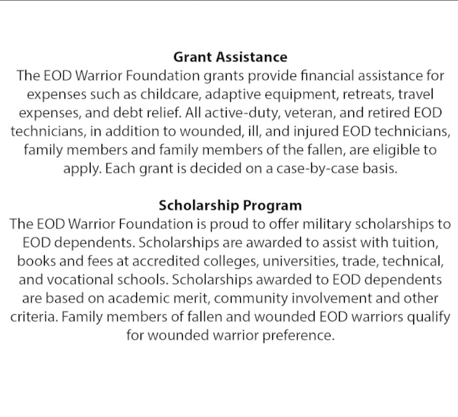 Ren on Twitter: "41/ The EOD Warrior Foundation (EODWF) https://eodwarriorfoundation.org ...