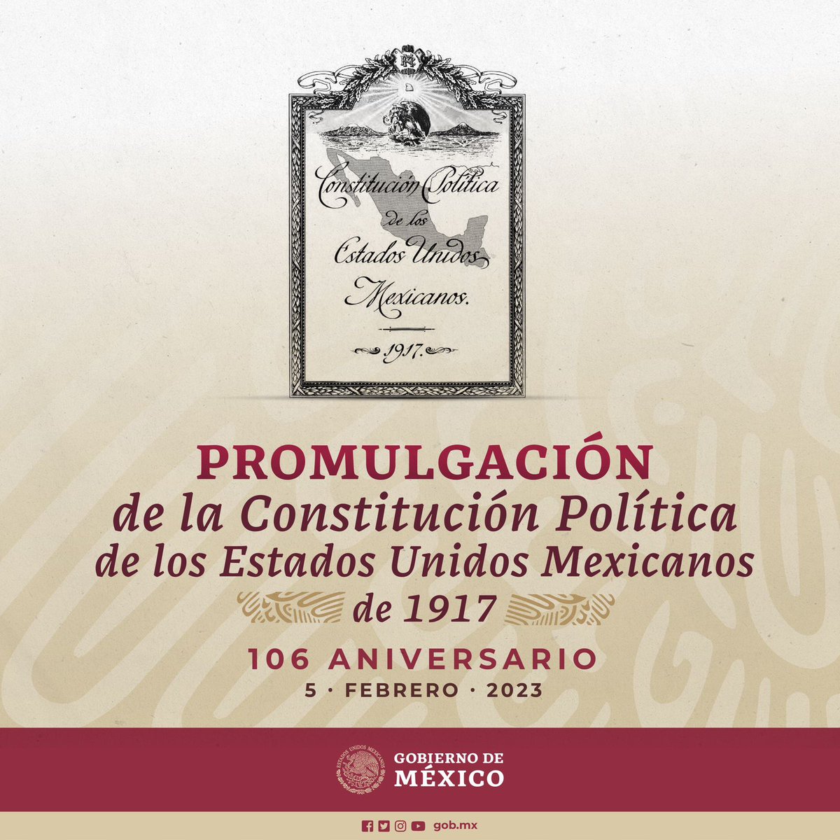 Gobierno De México On Twitter 106 Aniversario De La Constitución