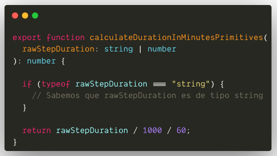 CodelyTV﹤🍍﹥ on Twitter: "1. Narrowing por discriminación de tipos primitivos Consiste en ...