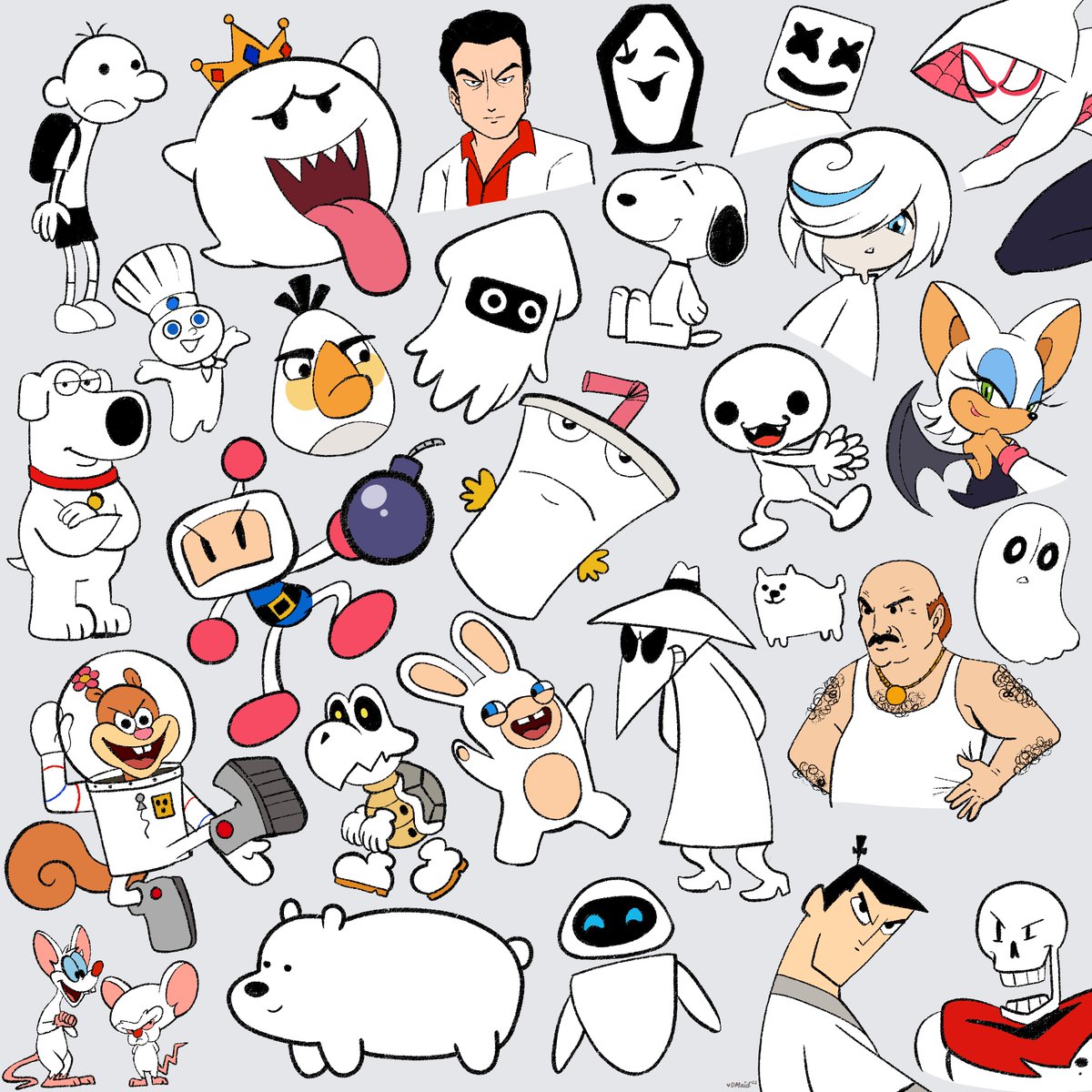 「White, gray, and black! The collectio」|💜Domestic💜のイラスト